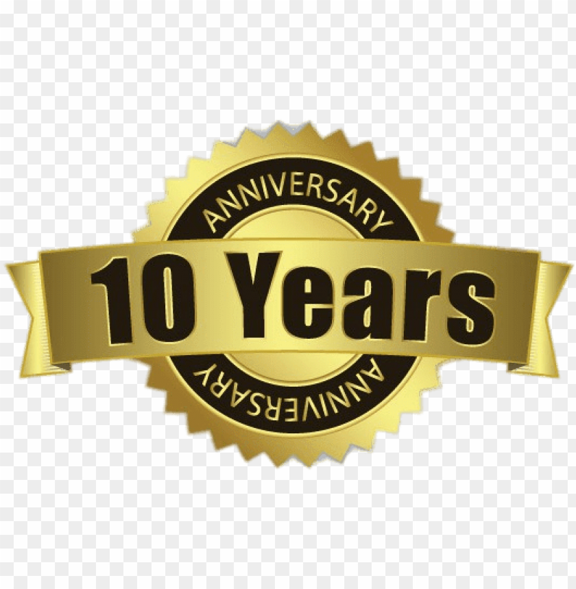 Free download | HD PNG 10 years anniversary badge business 10th ...