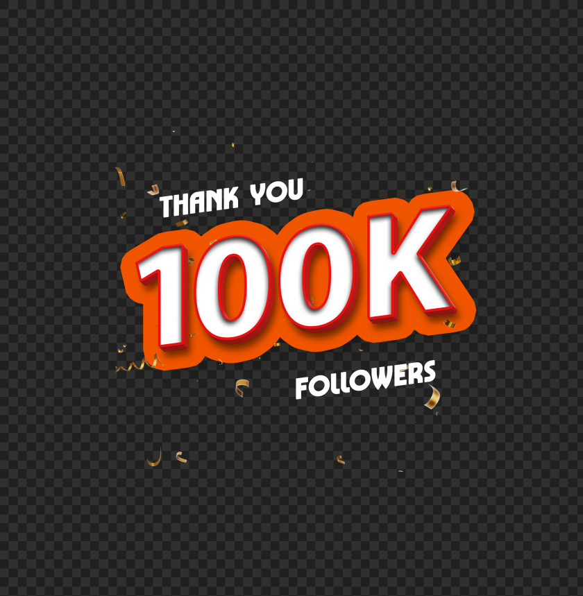 Free download | HD PNG 100k followers 3d text style effect png free ...