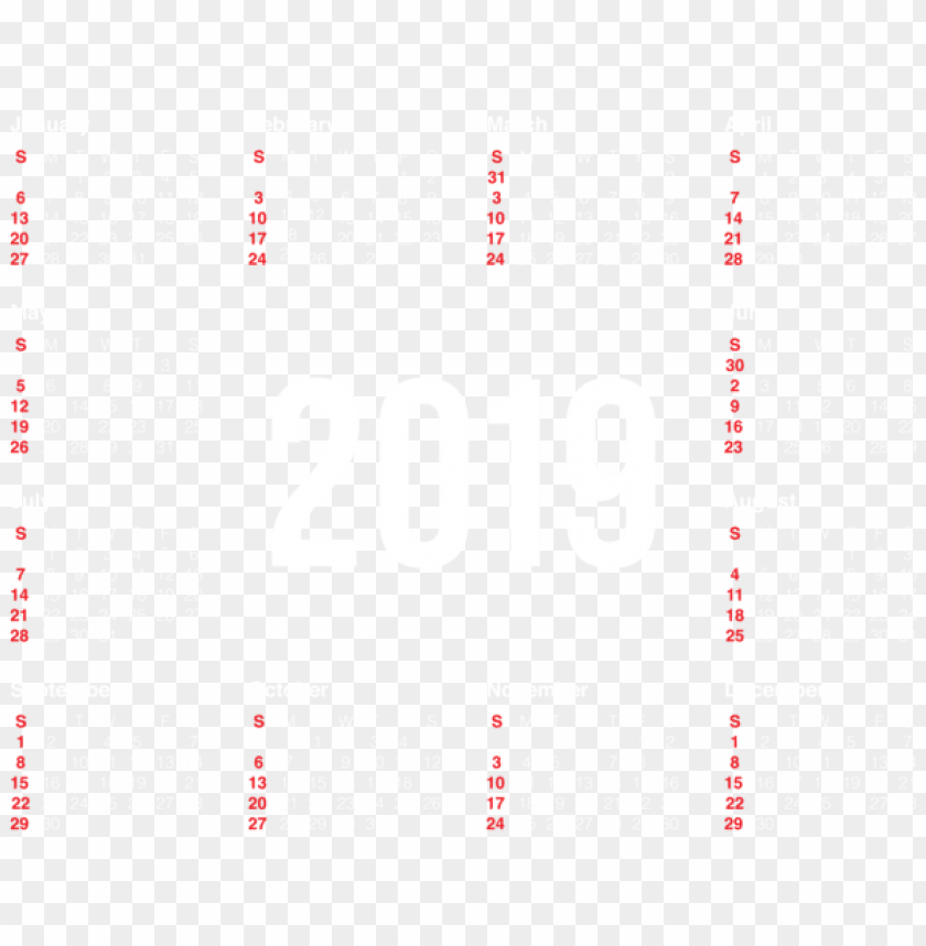 Free download | HD PNG 2019 transparent white calendar PNG Images | TOPpng