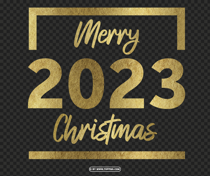 Free download | HD PNG 2023 gold merry christmas design png - Image ID ...