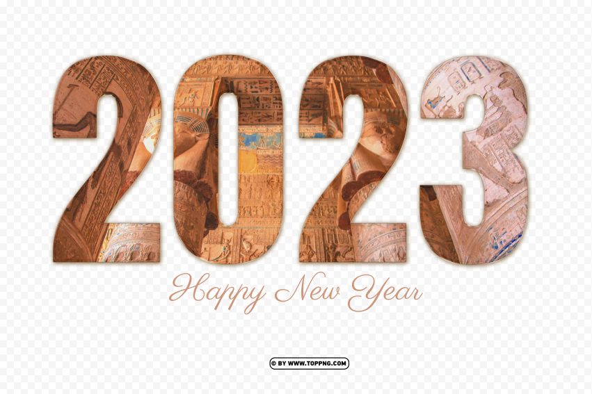 Free download | HD PNG 2023 happy new year numbers with pharaonic ...