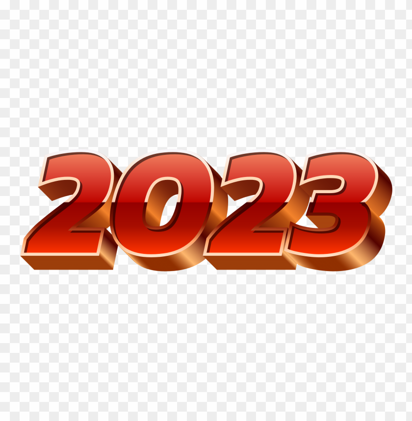 Free download | HD PNG 2023 metallic red 3d text png - Image ID 484436 ...