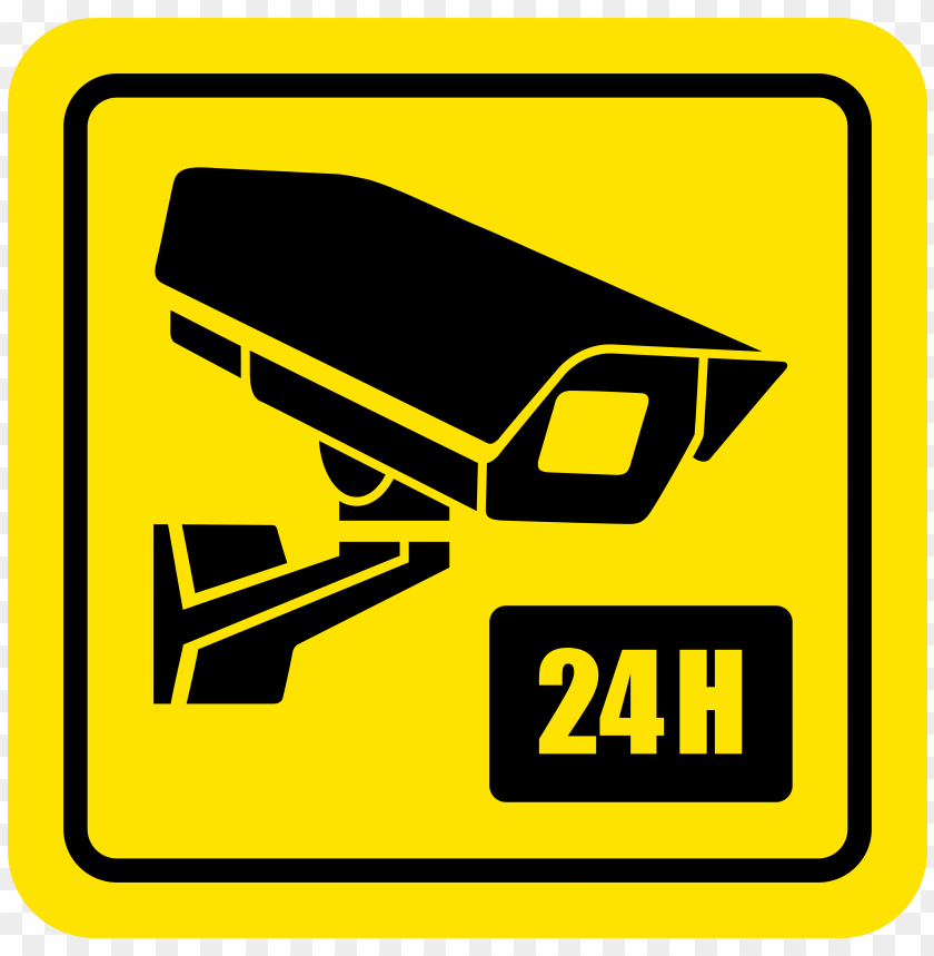 Free download | HD PNG 24 hour video surveillance warning sign clipart ...