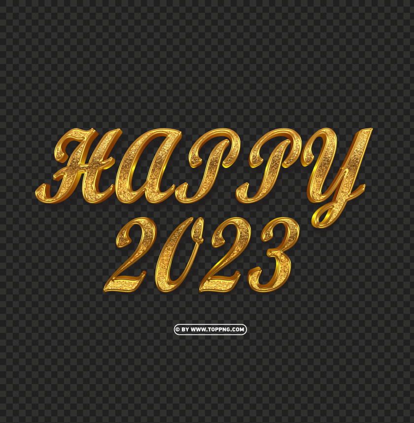 Free download | HD PNG 3d happy 2023 gold sparkle text style effect png ...