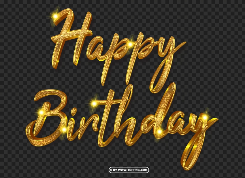 Free download | HD PNG 3d happy birthday gold text png image - Image ID ...