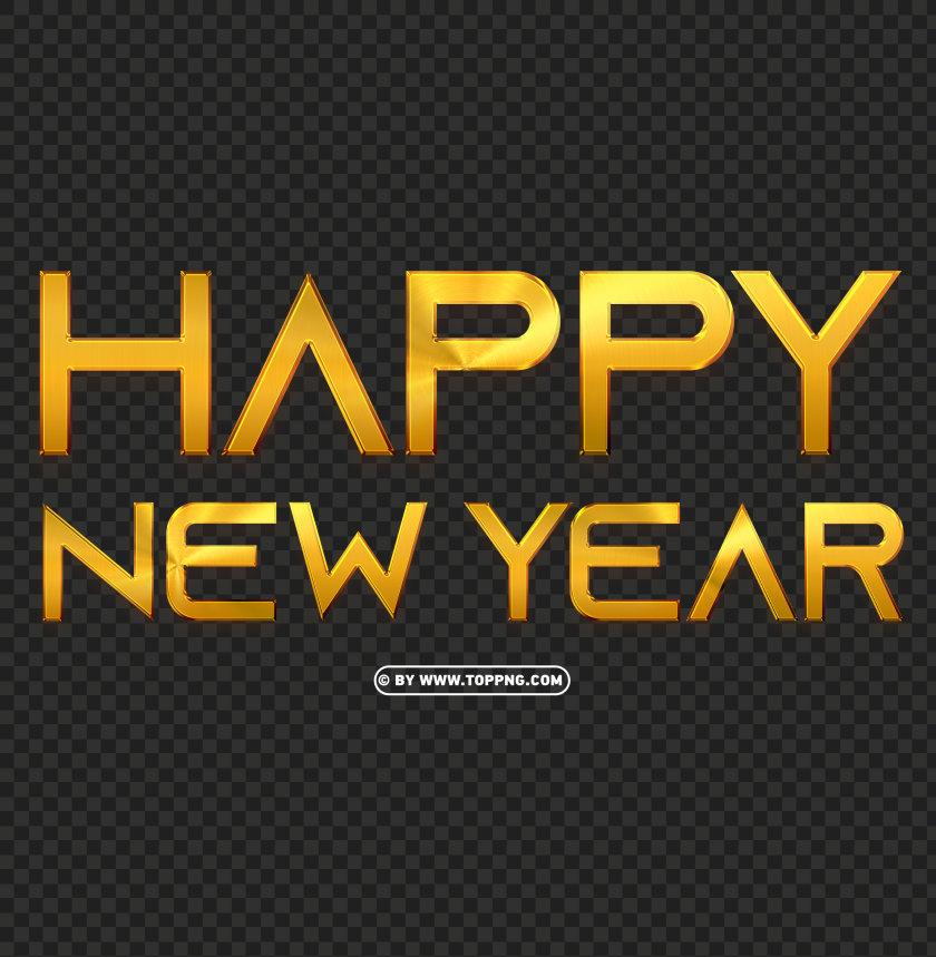 Free download | HD PNG 3d happy new year luxury design gold text png ...