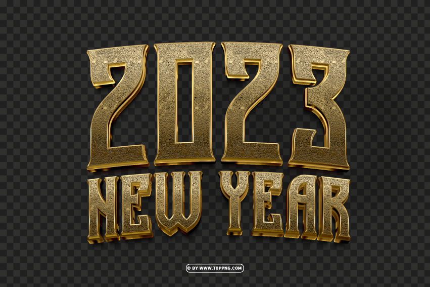 Free download | HD PNG 3d new year wallpaper 2023 gold png - Image ID ...