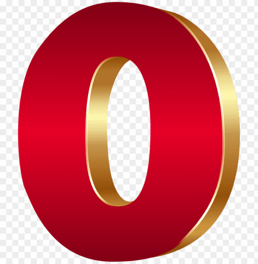 Free download | HD PNG 3d number zero red gold clipart png photo ...