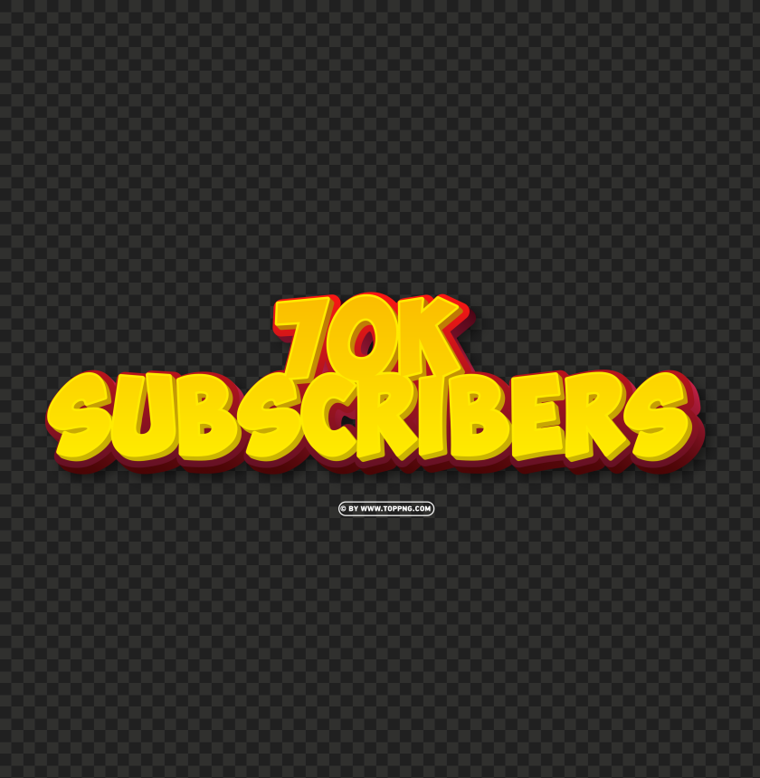 Free download | HD PNG 70k subscribers yellow and red 3d text effect ...