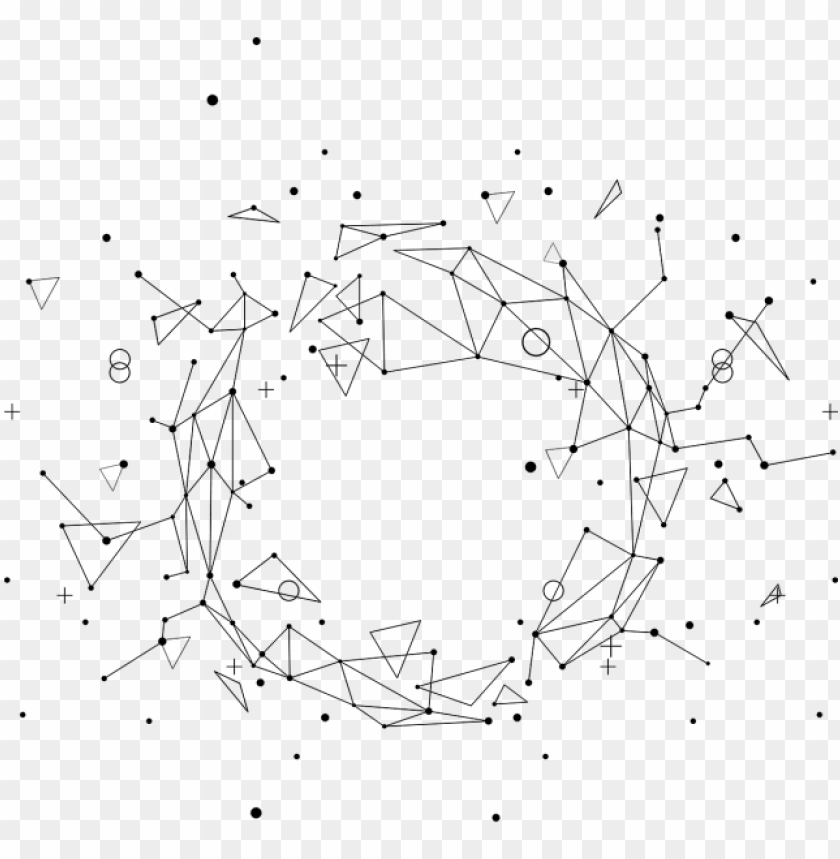 Free download | HD PNG abstract geometric line with triangle and dot ...
