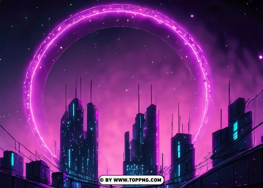 Free download | HD PNG abstract neon fantasy in illuminated futurist ...