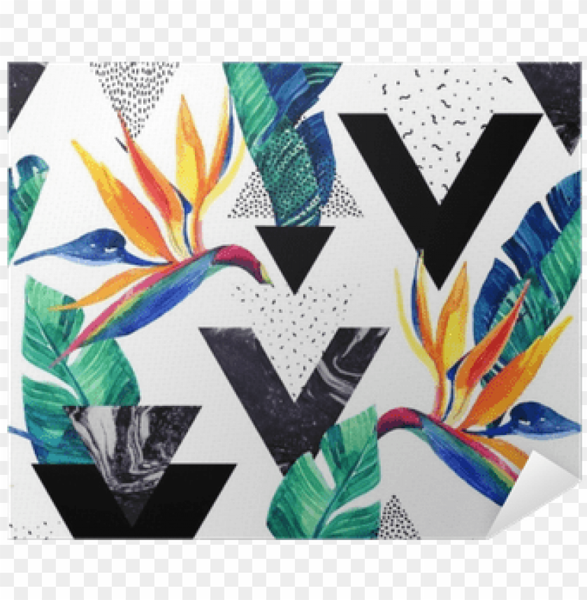 Free download | HD PNG abstract tropical summer design seamless pattern ...