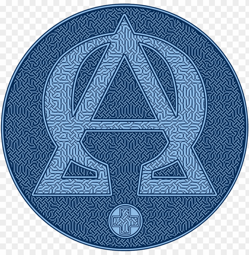 Free download | HD PNG alpha and omega blue version emblem PNG ...