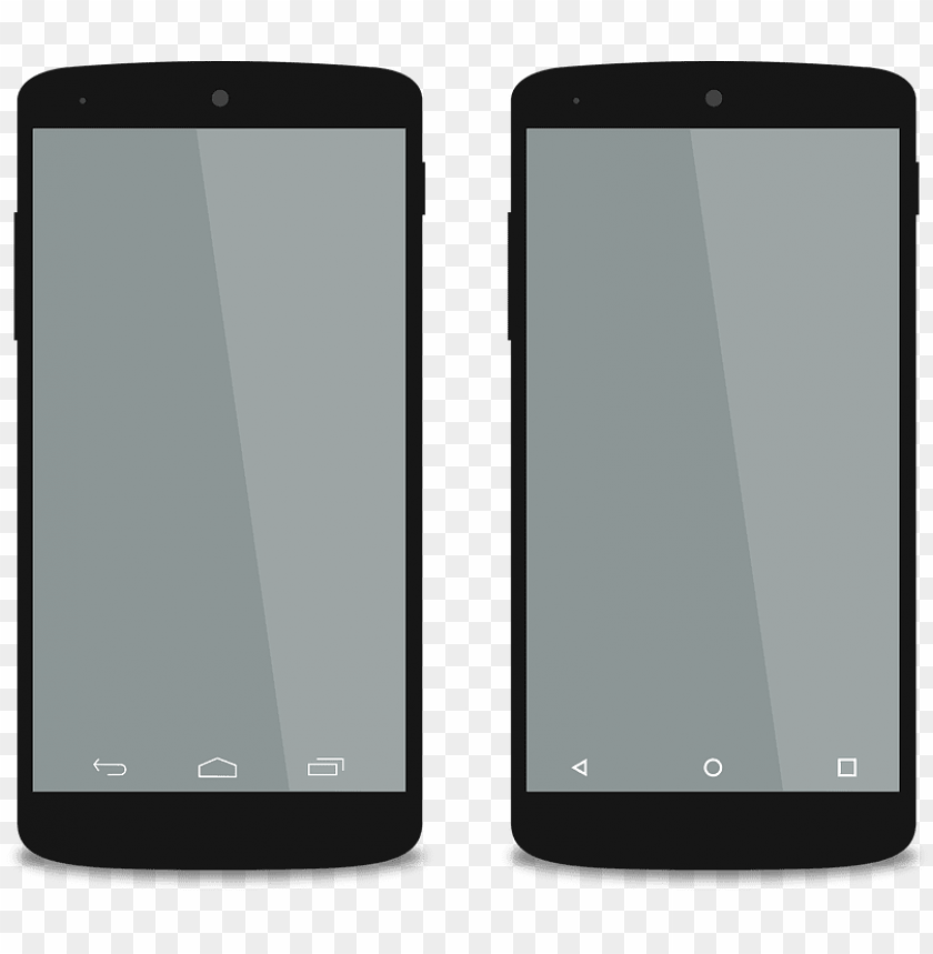 Free download | HD PNG android smartphones mockups with dual display ...