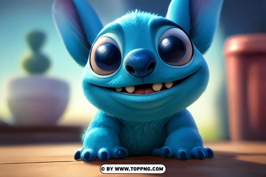 Free download | HD PNG animated stitch smiling blue character in hd ...