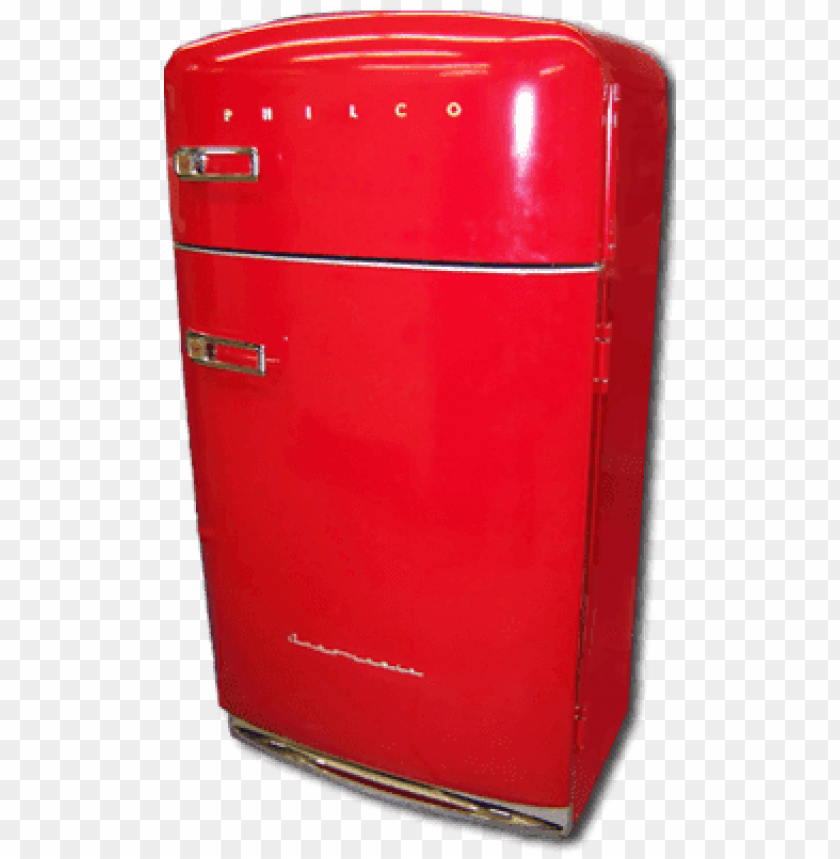 Free download | HD PNG antique red fridge with retro style | TOPpng
