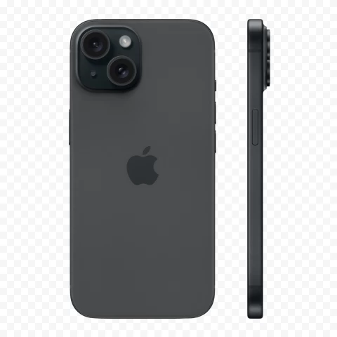 Free download | HD PNG apple iphone 15 plus black back and side view hd png | TOPpng