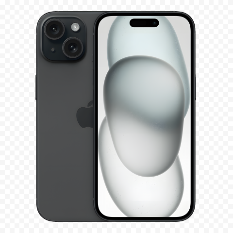 Free download | HD PNG apple iphone 15 plus black front and back view png hd | TOPpng