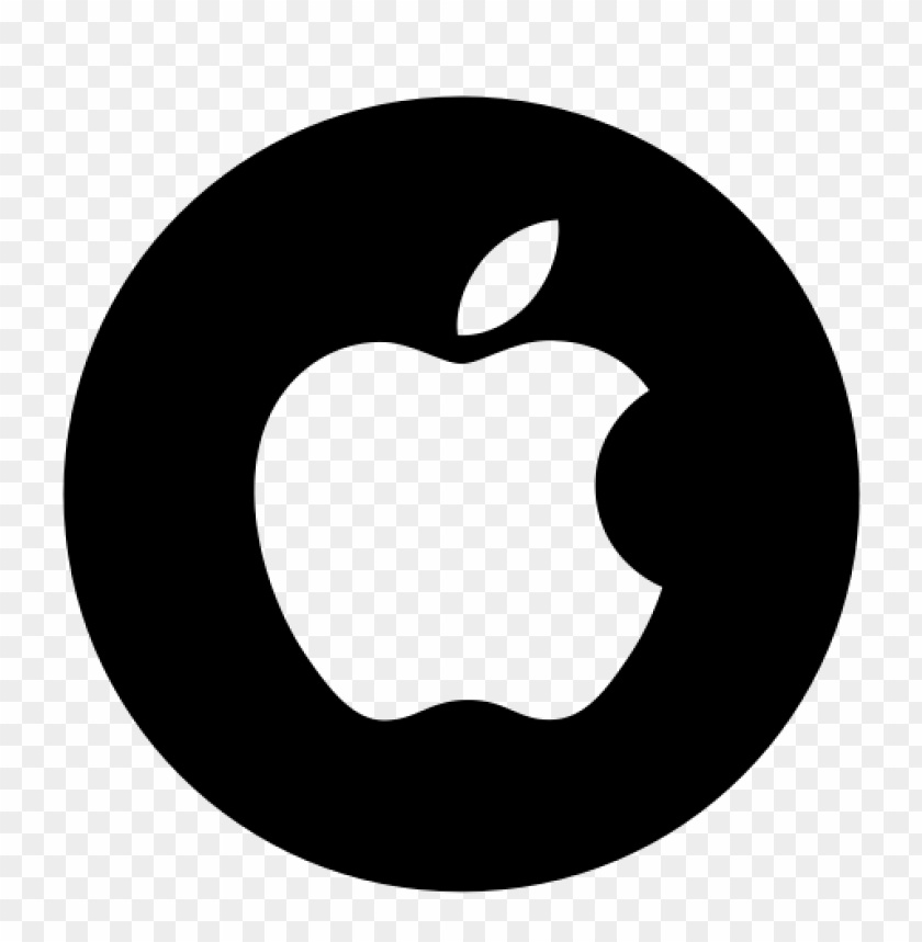 Free download | HD PNG black circle with apple symbol | TOPpng