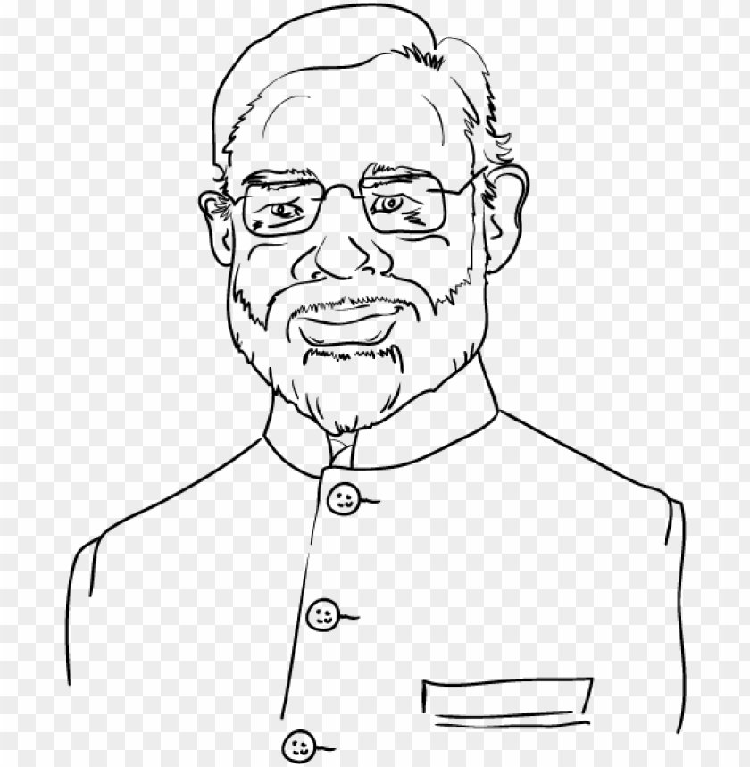Free download | HD PNG arendra modi subhashchandra bose colour outline ...