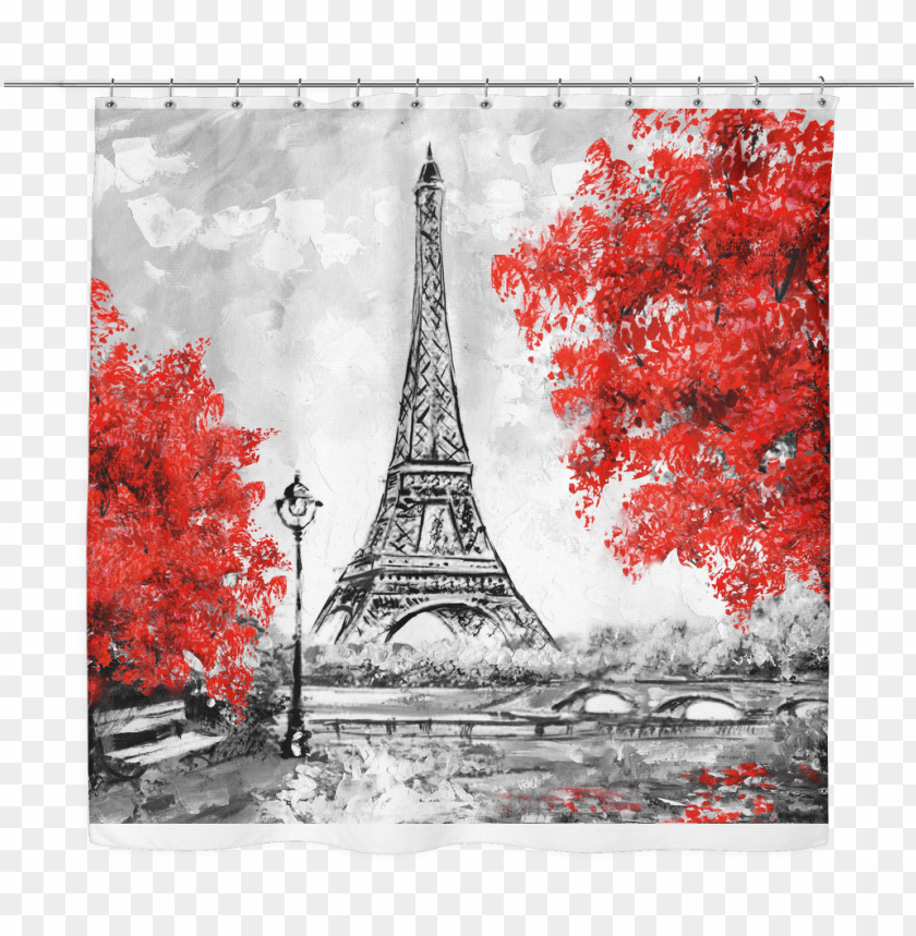 Free download | HD PNG aris in red shower curtain eiffel tower paris ...
