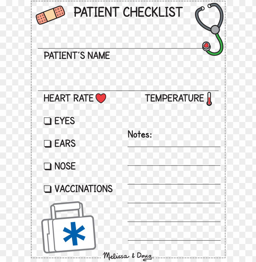 Free download | HD PNG atient checklist for kids free printable doctor ...