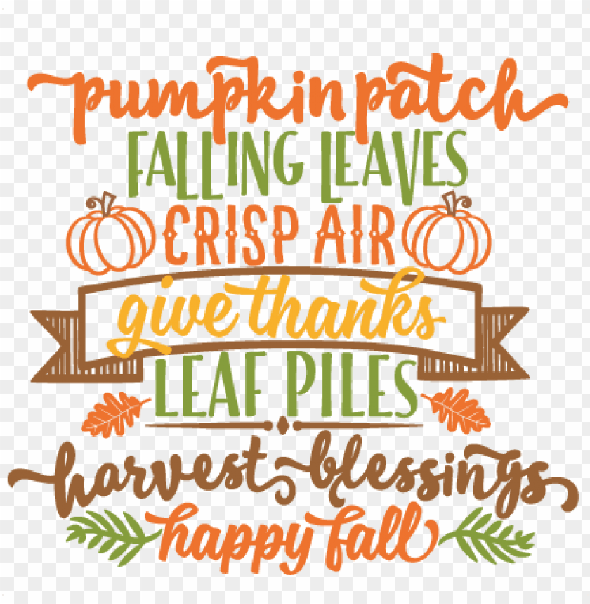 Free download | HD PNG autumn word art svg scrapbook cut file cute ...