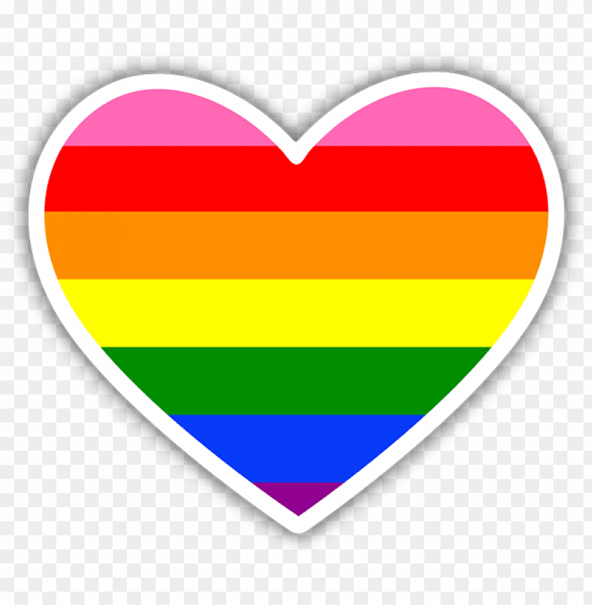 Free download | HD PNG ay pride rainbow flag heart sticker pride ...