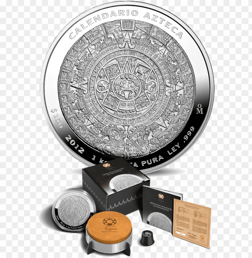Free download | HD PNG aztec calendar 1 kilograms silver proof coin ...
