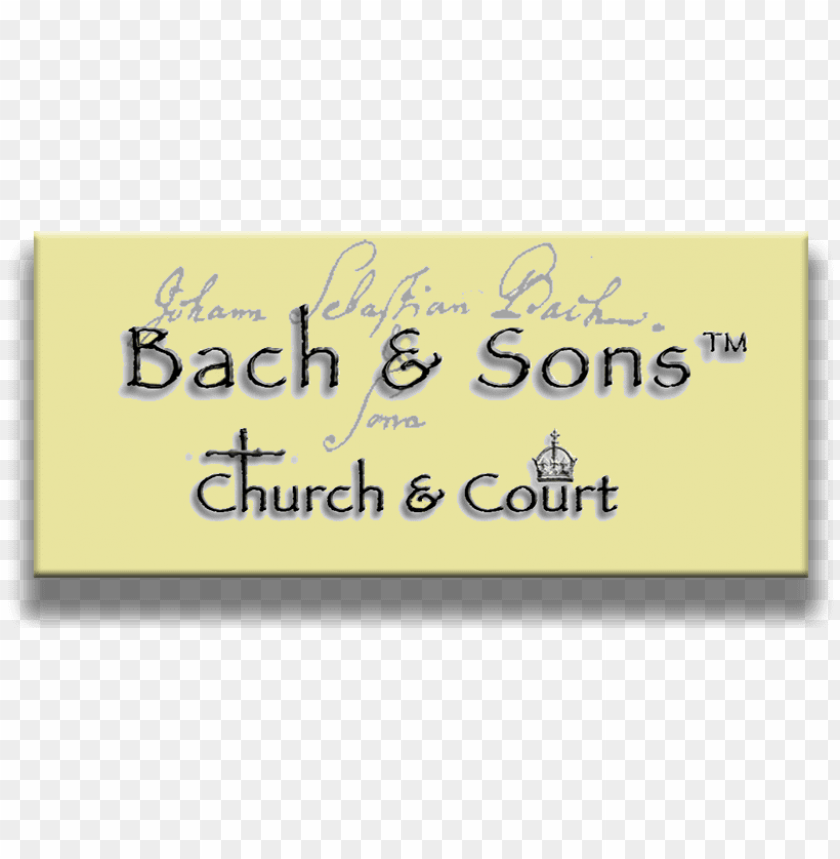 Free download | HD PNG bach and sons church and court logo calligraphy ...