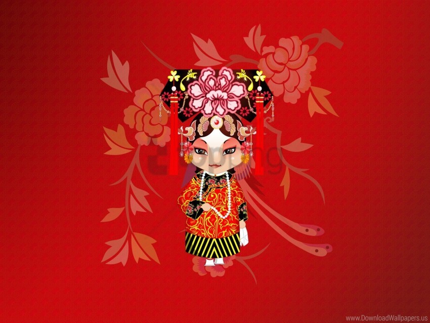 Free download | HD PNG background beijing opera costume girl pattern ...