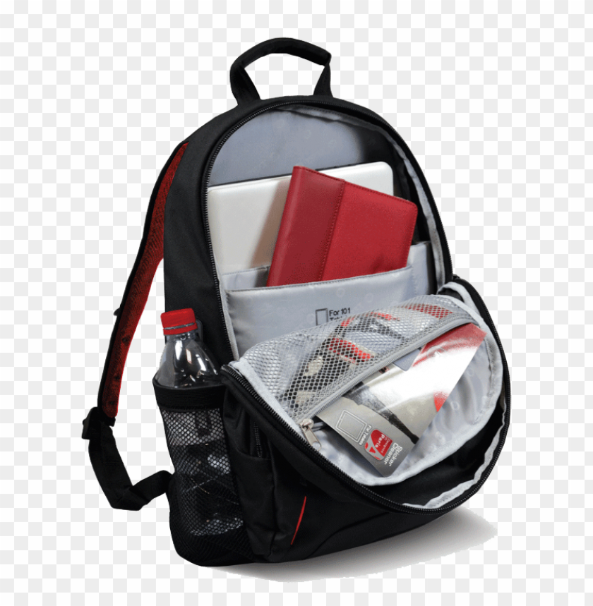 Free download | HD PNG black and red school backpack with front pocket ...