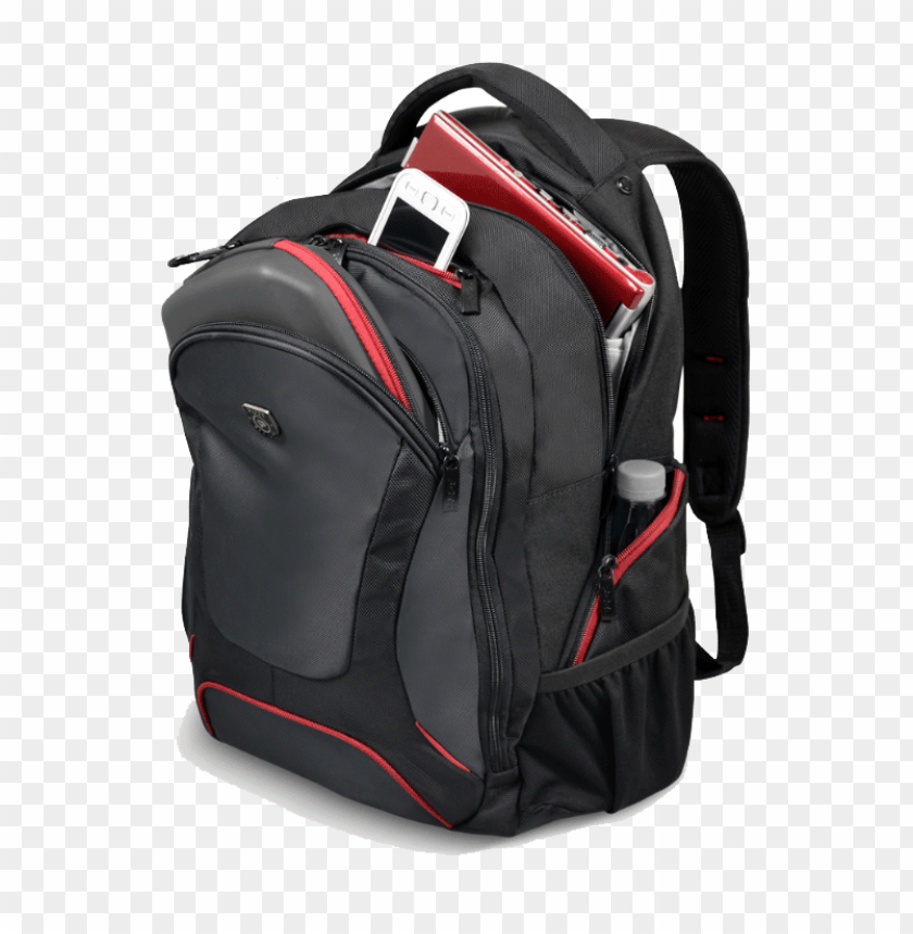 Free download | HD PNG black and red travel backpack with padded straps ...