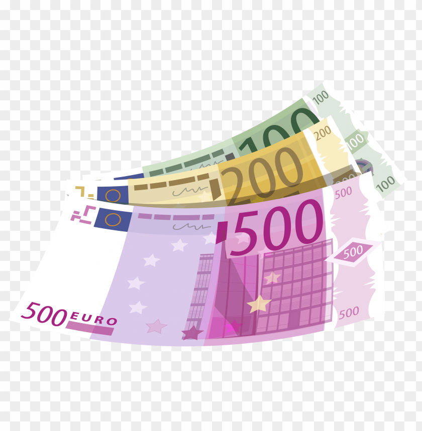 Free download | HD PNG euro banknotes with coins illustration clipart ...