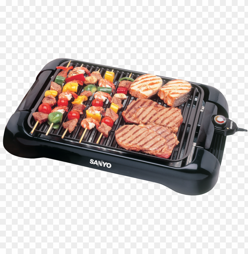 Free download | HD PNG electric grill cooking assorted meat - Image ID ...