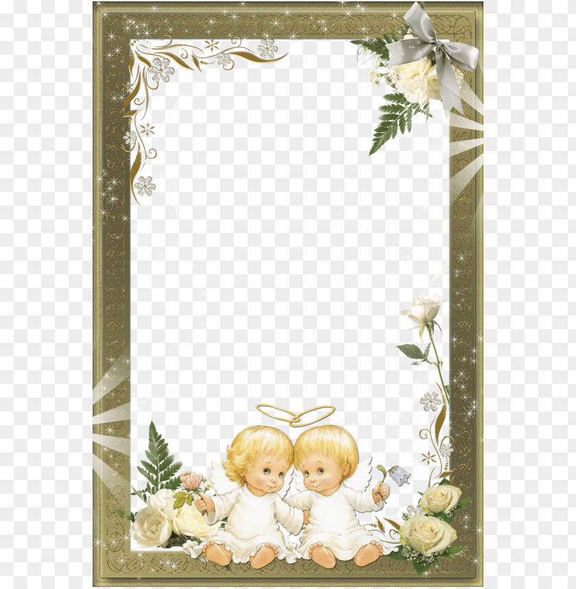 Free download | HD PNG beautiful transparent photo frame with angels ...
