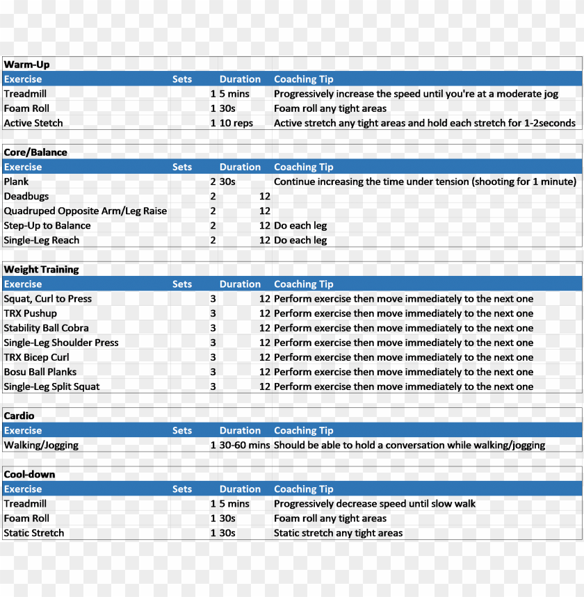 Free download | HD PNG beginner workout sample PNG transparent with ...