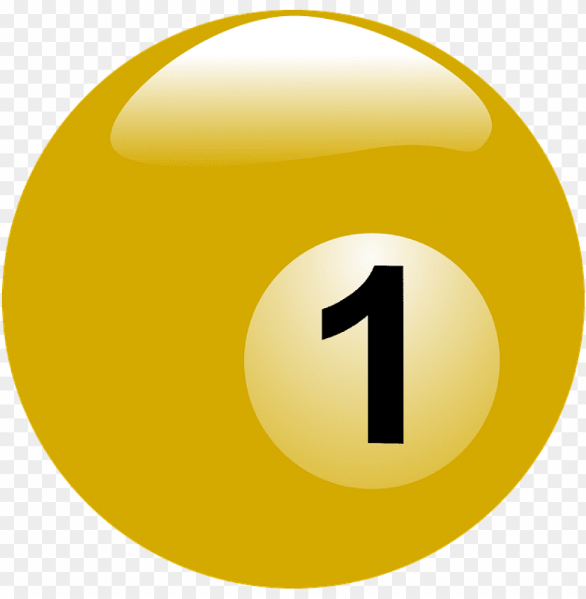 Free download | HD PNG yellow one ball billiards clipart clipart png ...