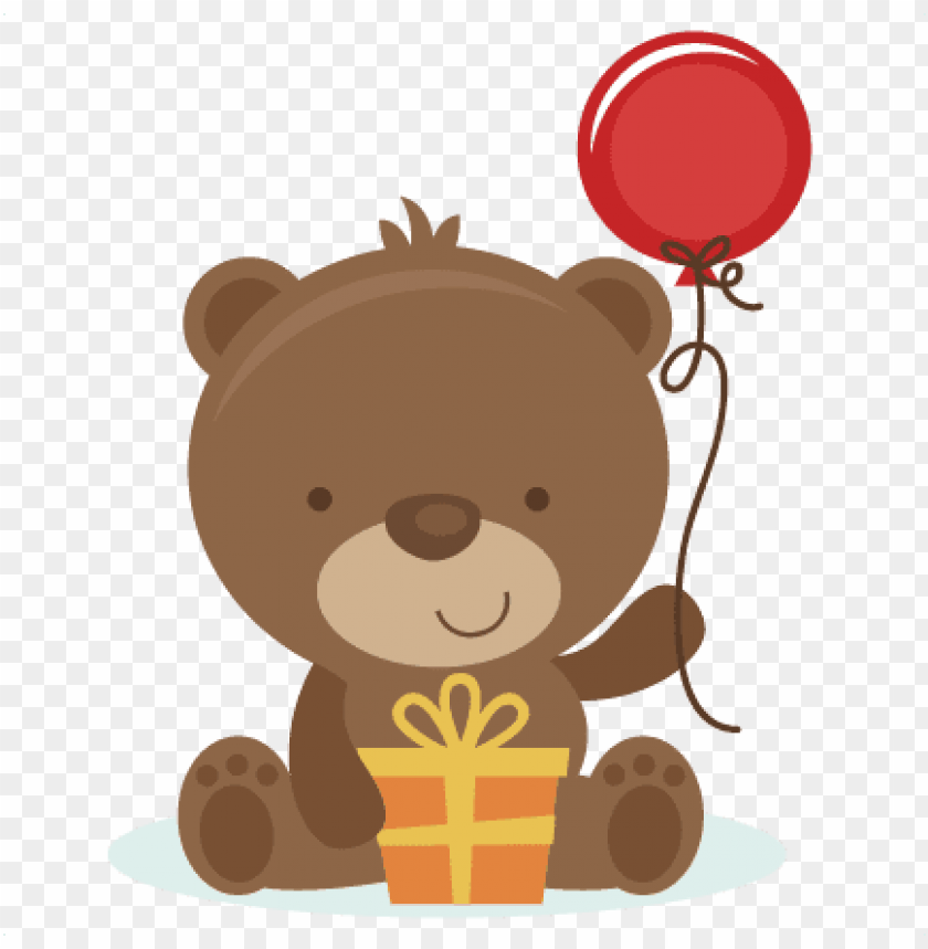 Free download | HD PNG birthday bear svg cut file birthday svg files ...