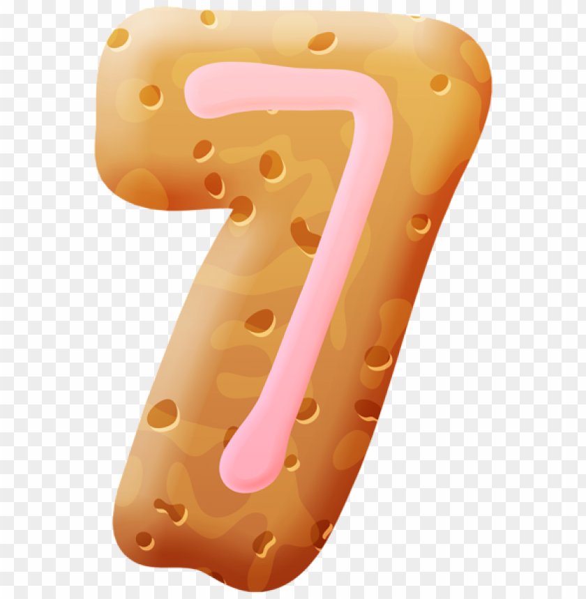 Free download | HD PNG number seven cookie with pink icing - Image ID ...