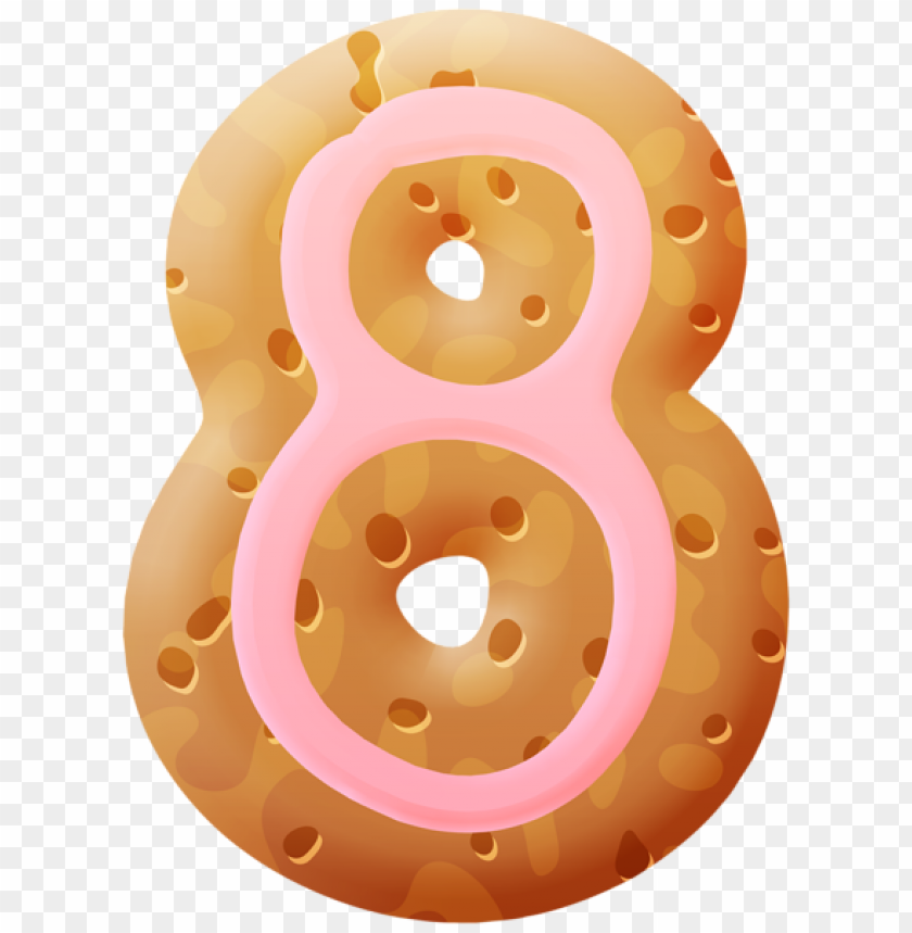 Free download | HD PNG number eight cookie with pink icing - Image ID ...