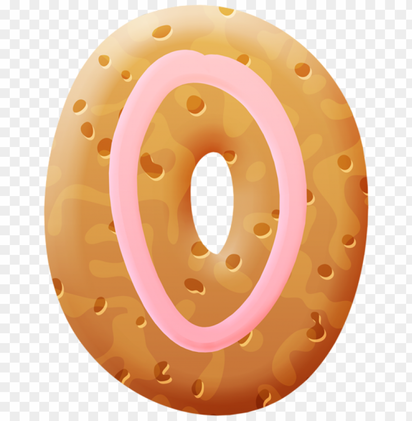 Free download | HD PNG number zero cookie with pink icing - Image ID ...