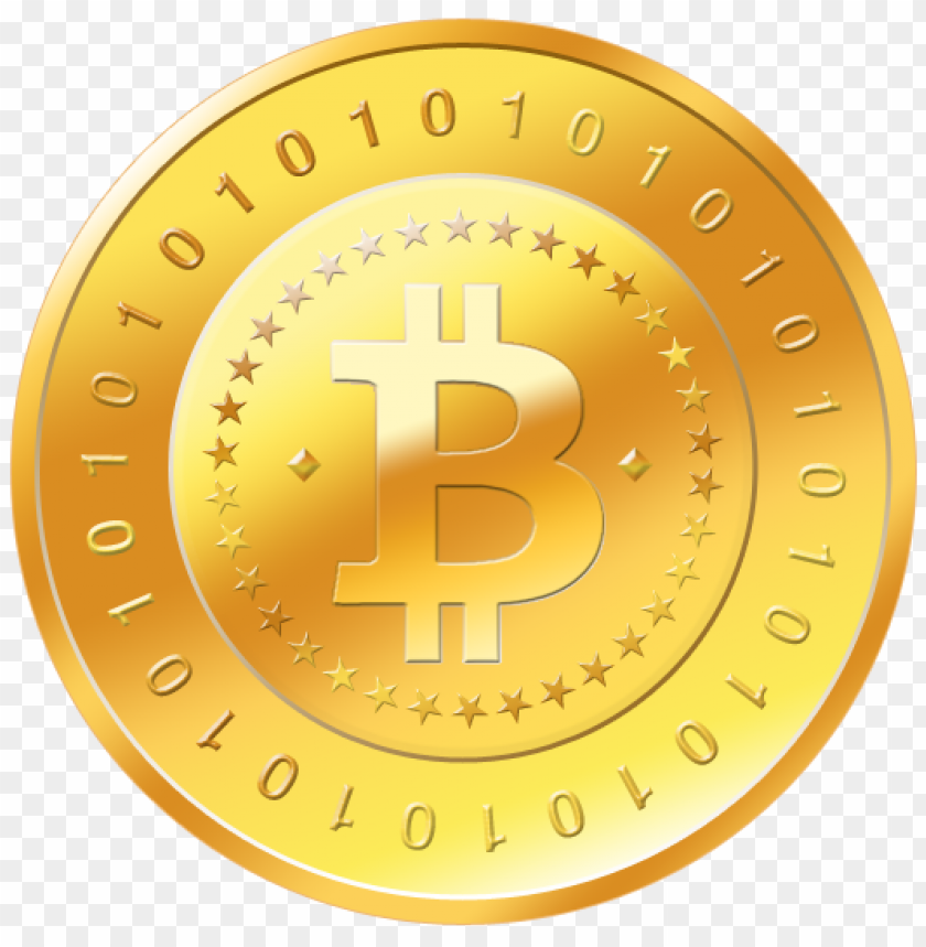 Free download | HD PNG gold bitcoin coin with digital engraving | TOPpng