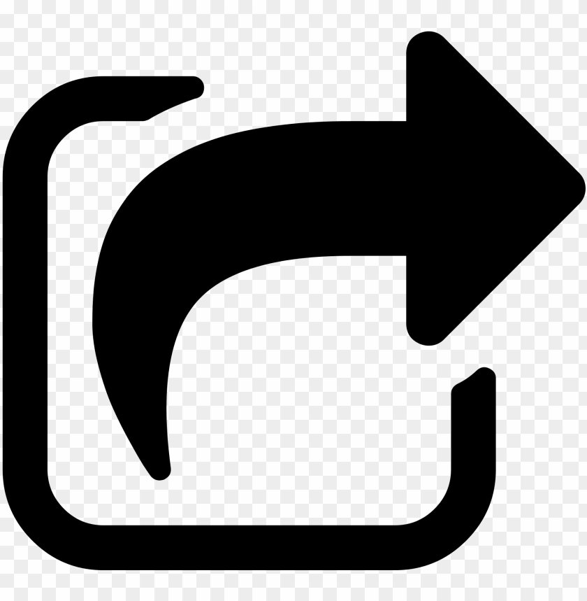 Free download | HD PNG black and white share icon arrow youtube share ...