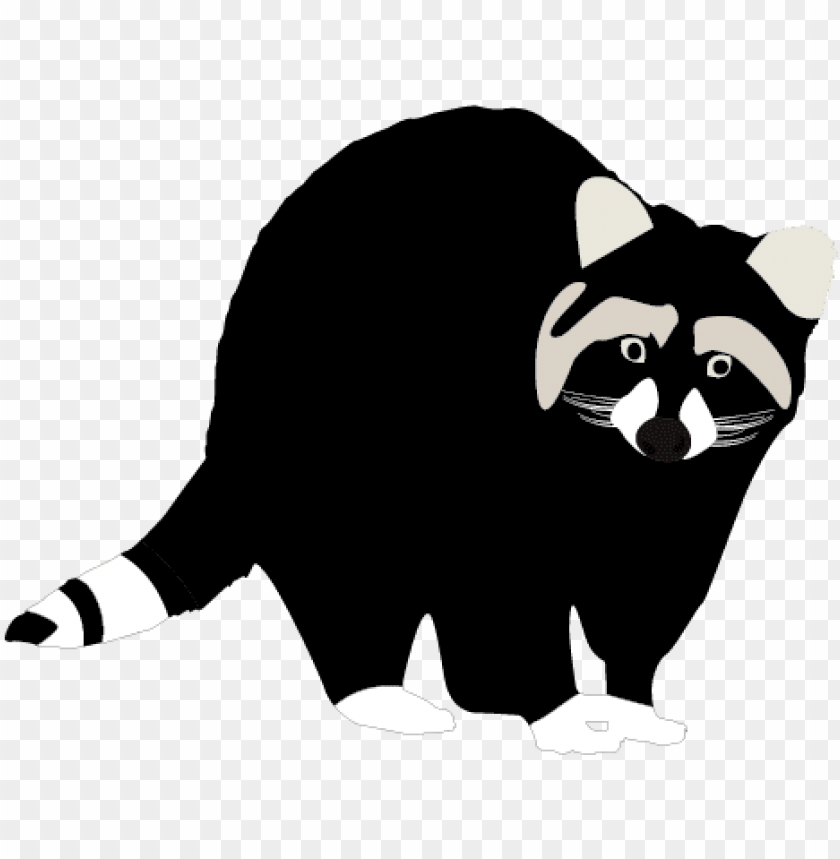Raccoon Clipart Black And White