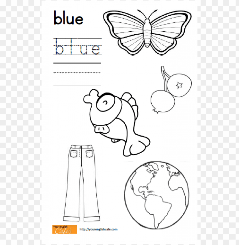 Free download | HD PNG blue color pages preschool coloring PNG ...