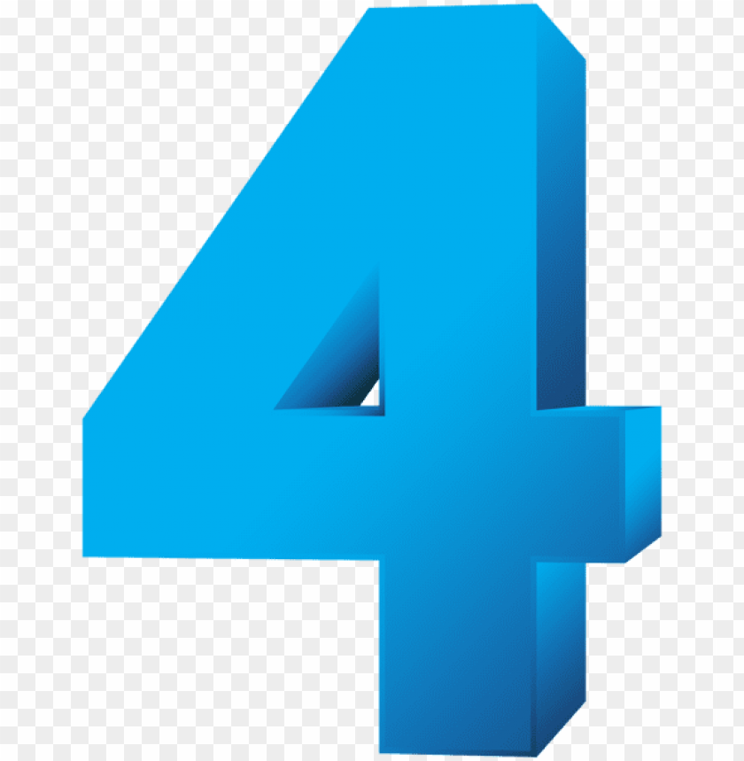 Free download | HD PNG blue number four transparent clipart png photo ...