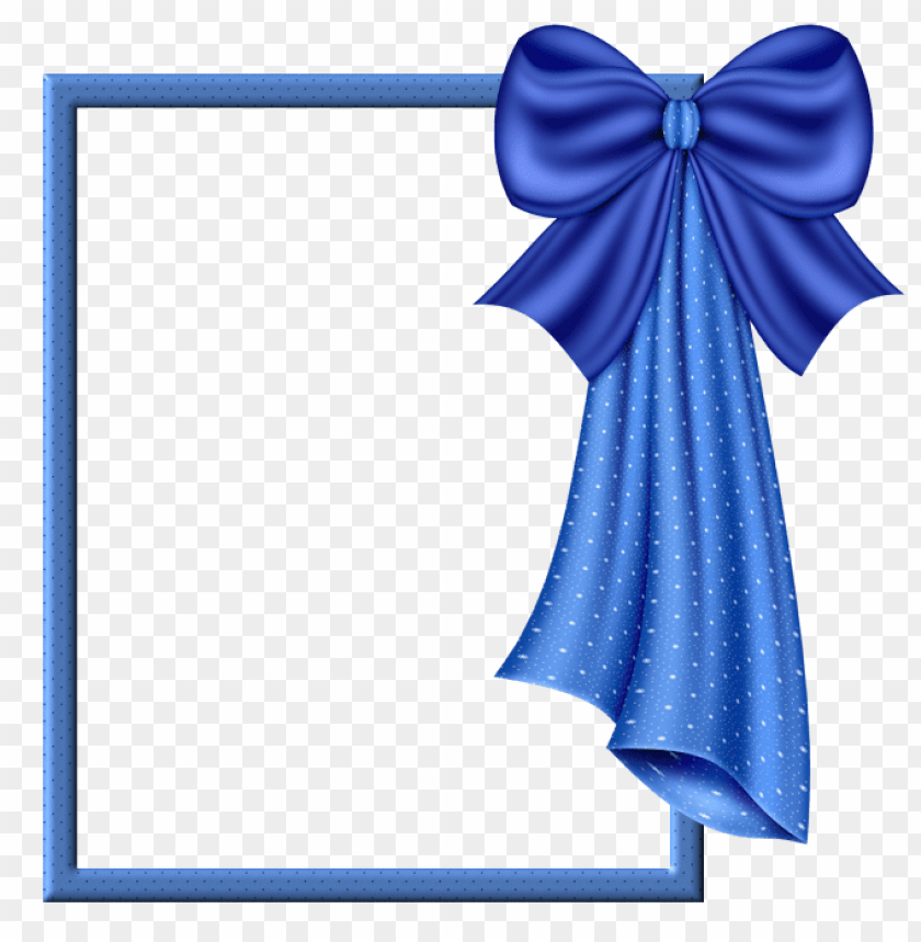 Free download | HD PNG blue transparent frame with big blue bow ...