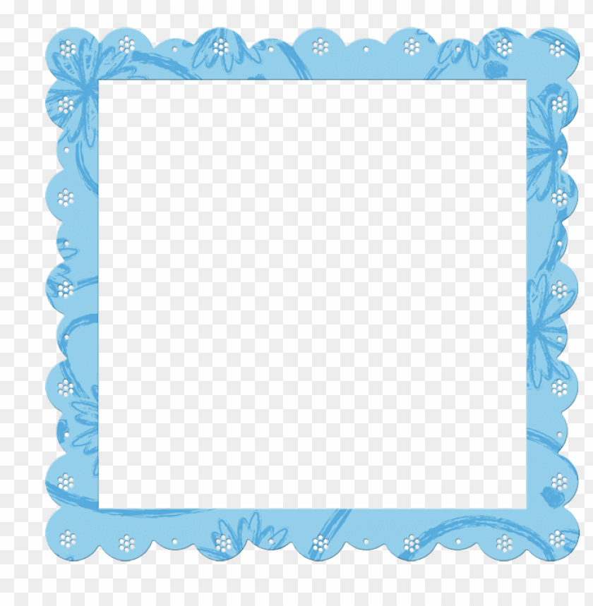 Free download | HD PNG blue transparent frame with flowers elements ...