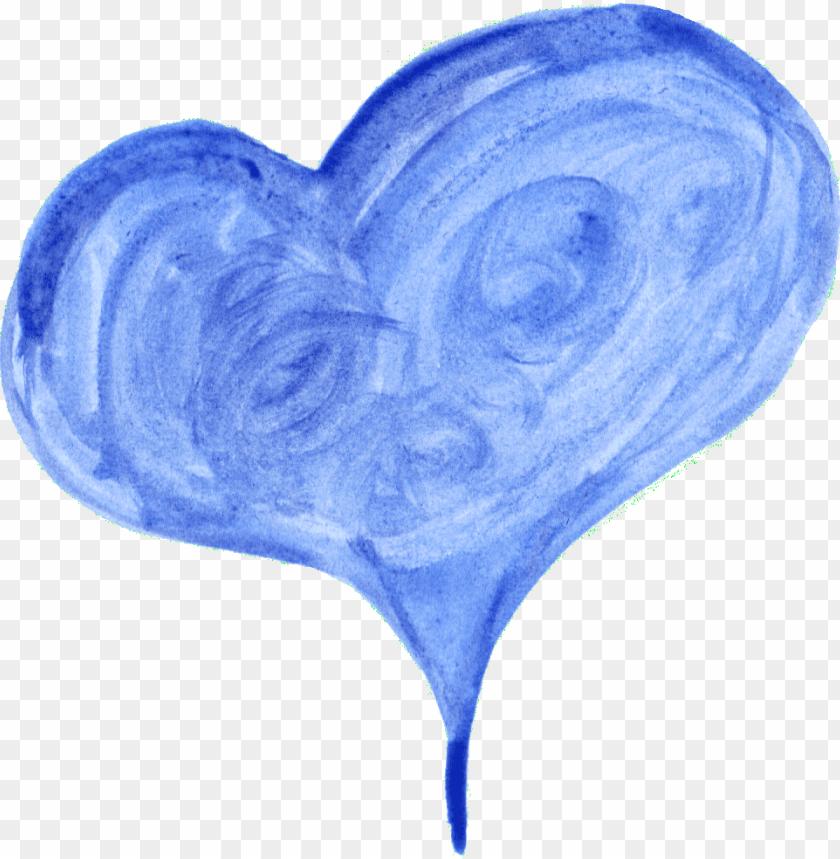 Free download | HD PNG blue watercolor heart PNG transparent with Clear ...
